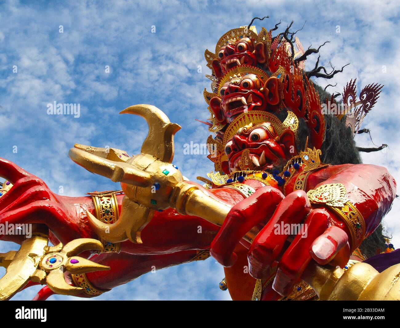 Ogoh ogoh, traditional mask-statue of bad spirit,during nyepi carnival ...