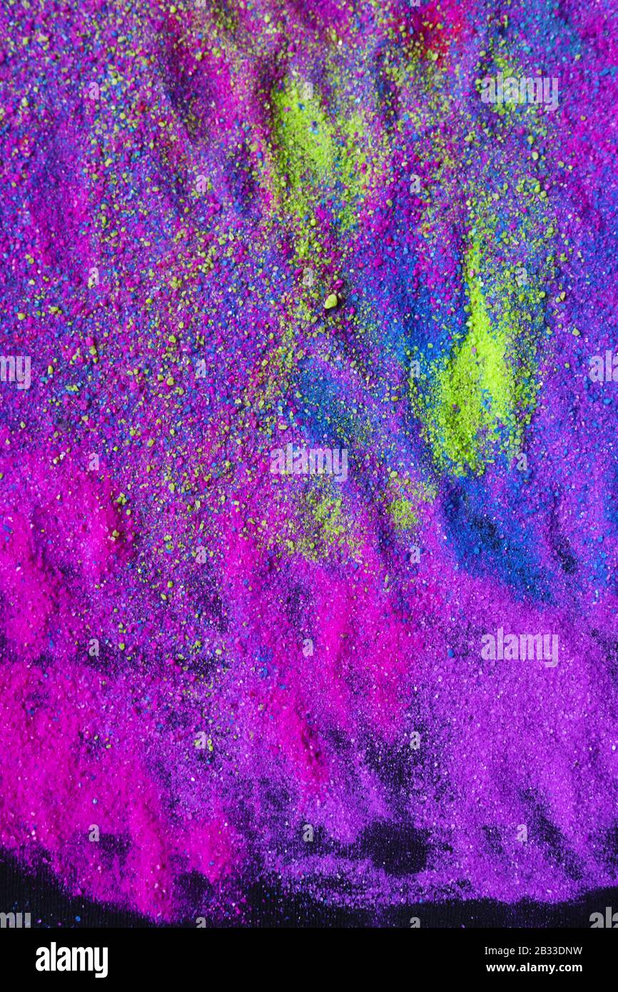 Colorful holi powder blowing up. Holi festival and celebration Stock ...