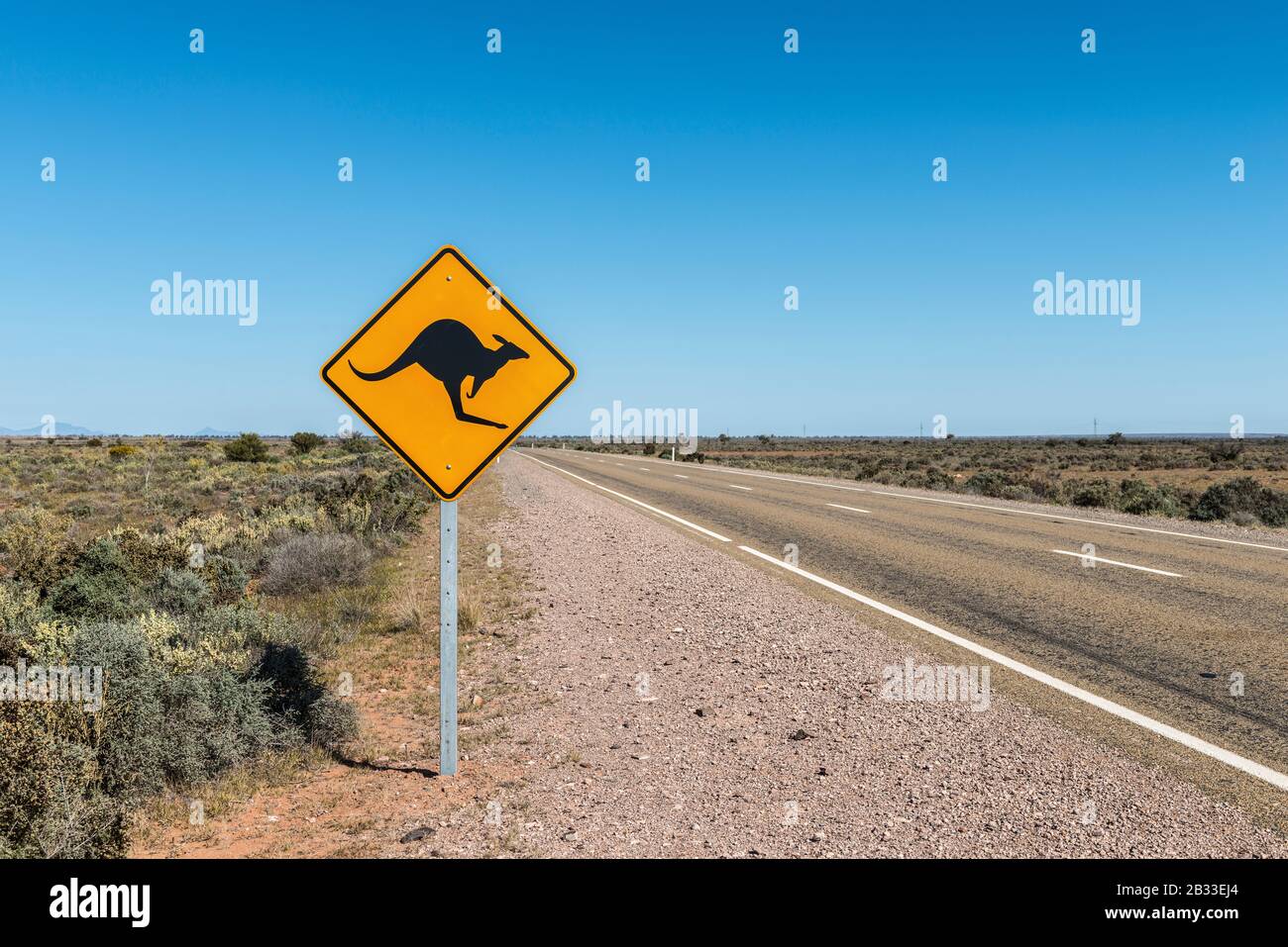 Kangaroo crossing sign hi-res stock photography and images - Alamy
