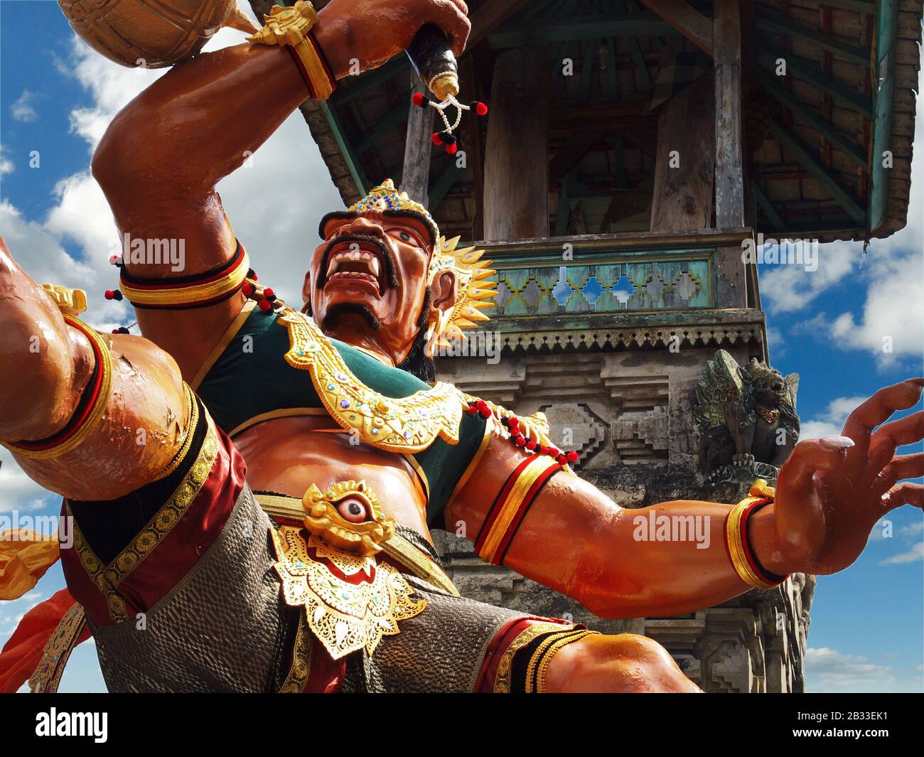 Ogoh ogoh, traditional mask-statue of bad spirit,during nyepi carnival ...