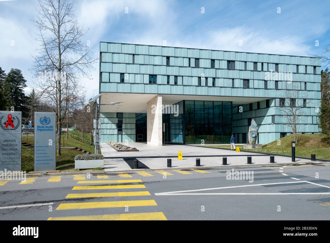 Geneva / Swtzerland - march 02 2020 : building of UNAIDS, an innovative ...