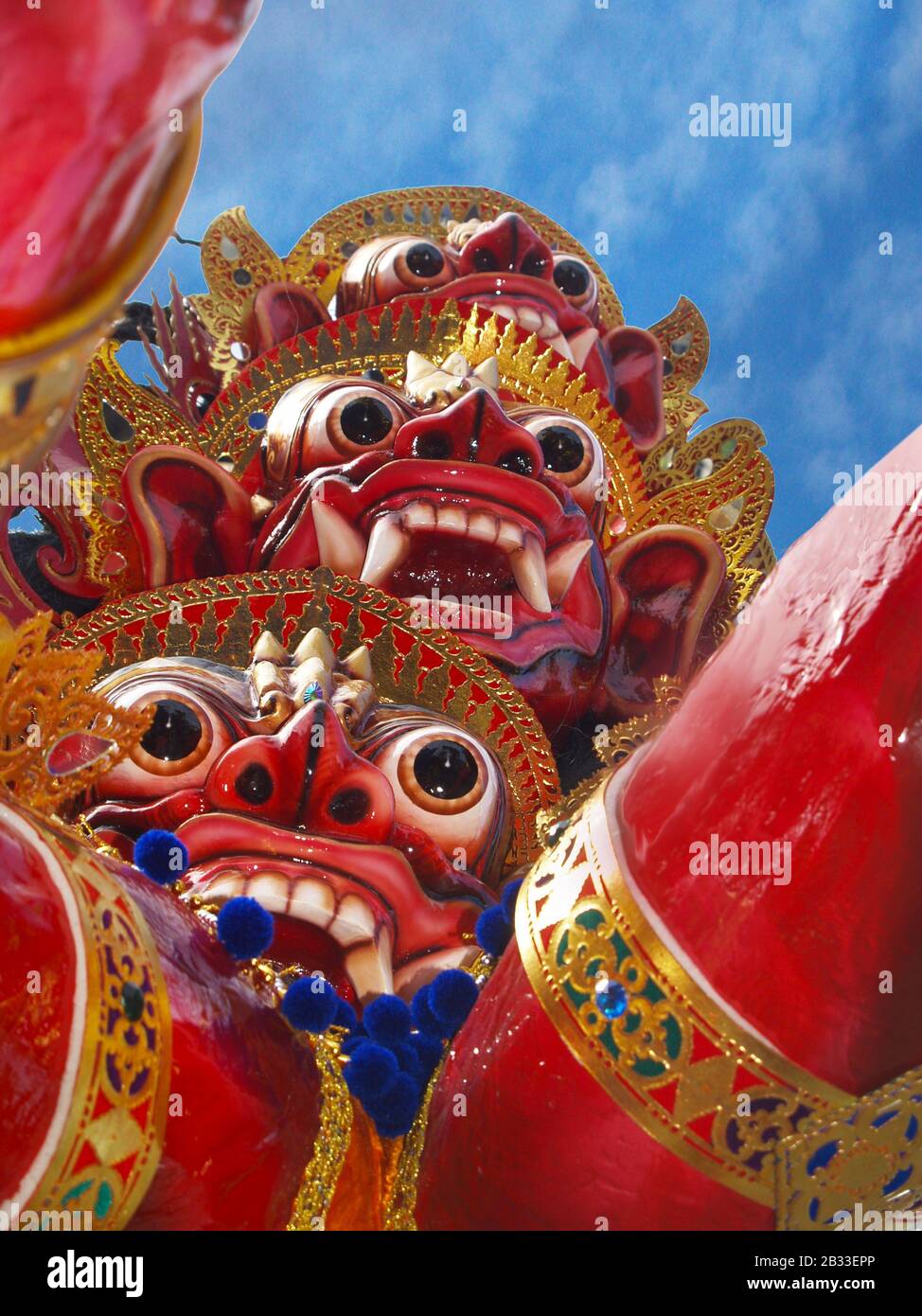 Ogoh ogoh, traditional mask-statue of bad spirit,during nyepi carnival ...