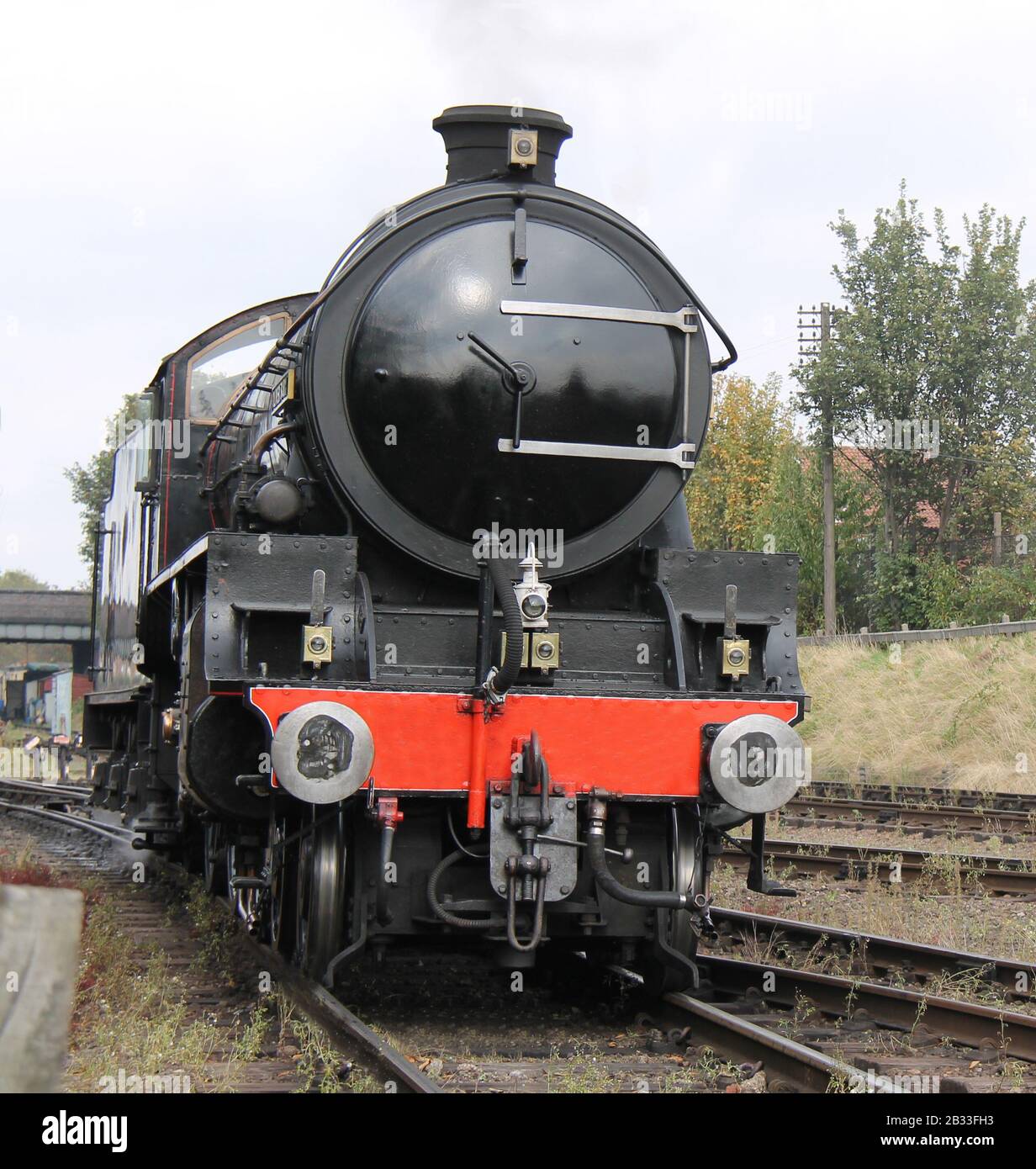 The Front of a Vintage Powerful Steam Train Engine Stock Photo - Alamy