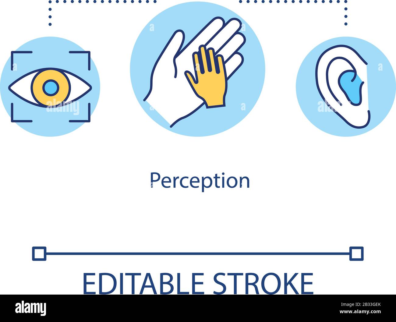 Perception concept icon. Cognitive processes idea thin line ...