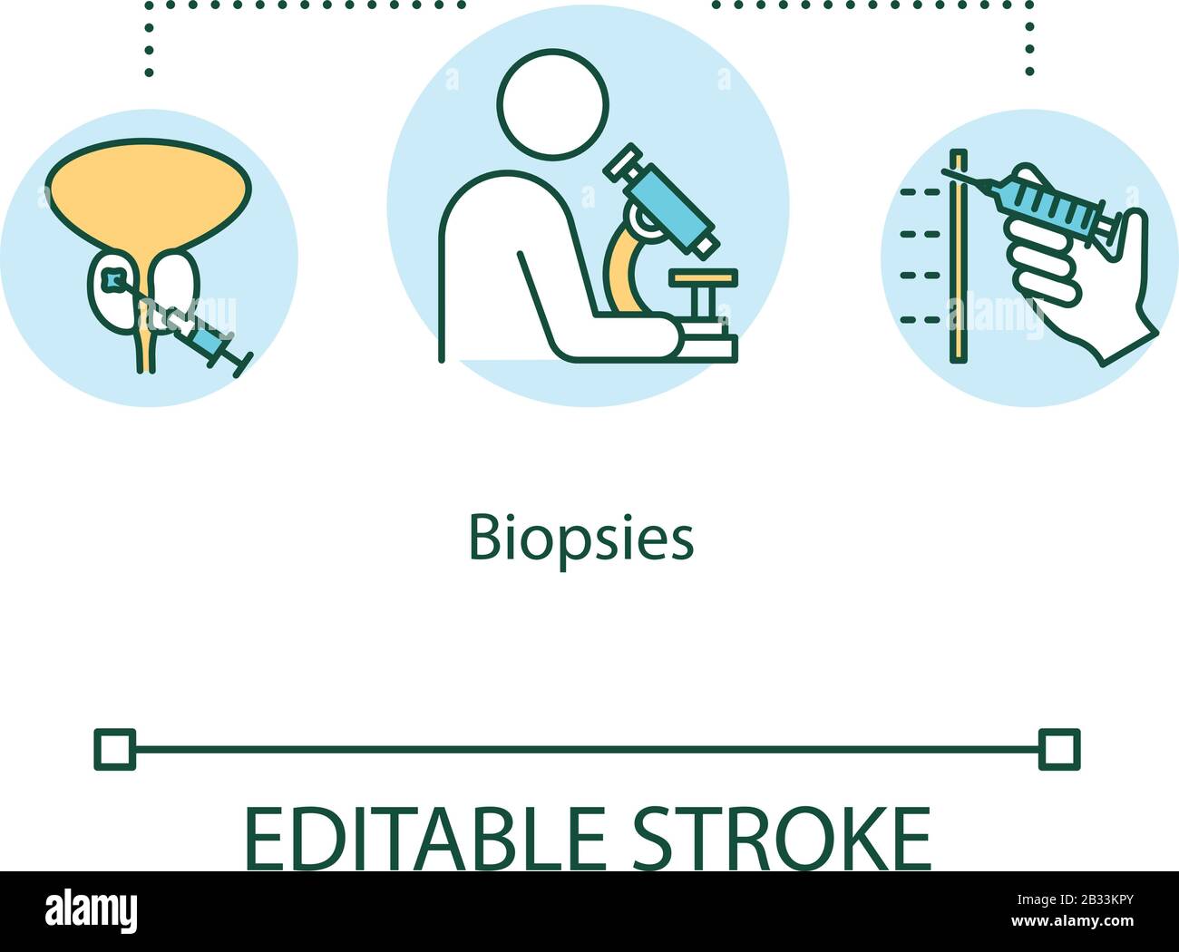Biopsies concept icon. Cancer diagnostic idea thin line illustration ...