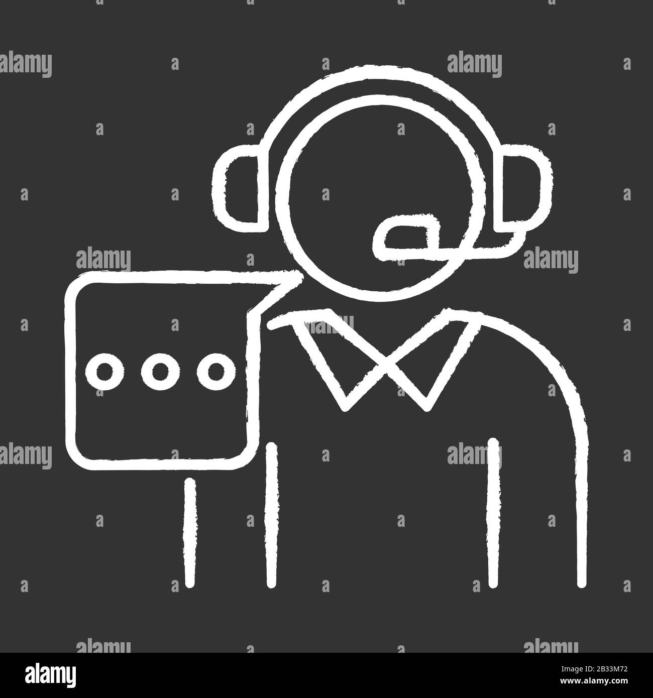 Drawing call center operator Black and White Stock Photos & Images - Alamy