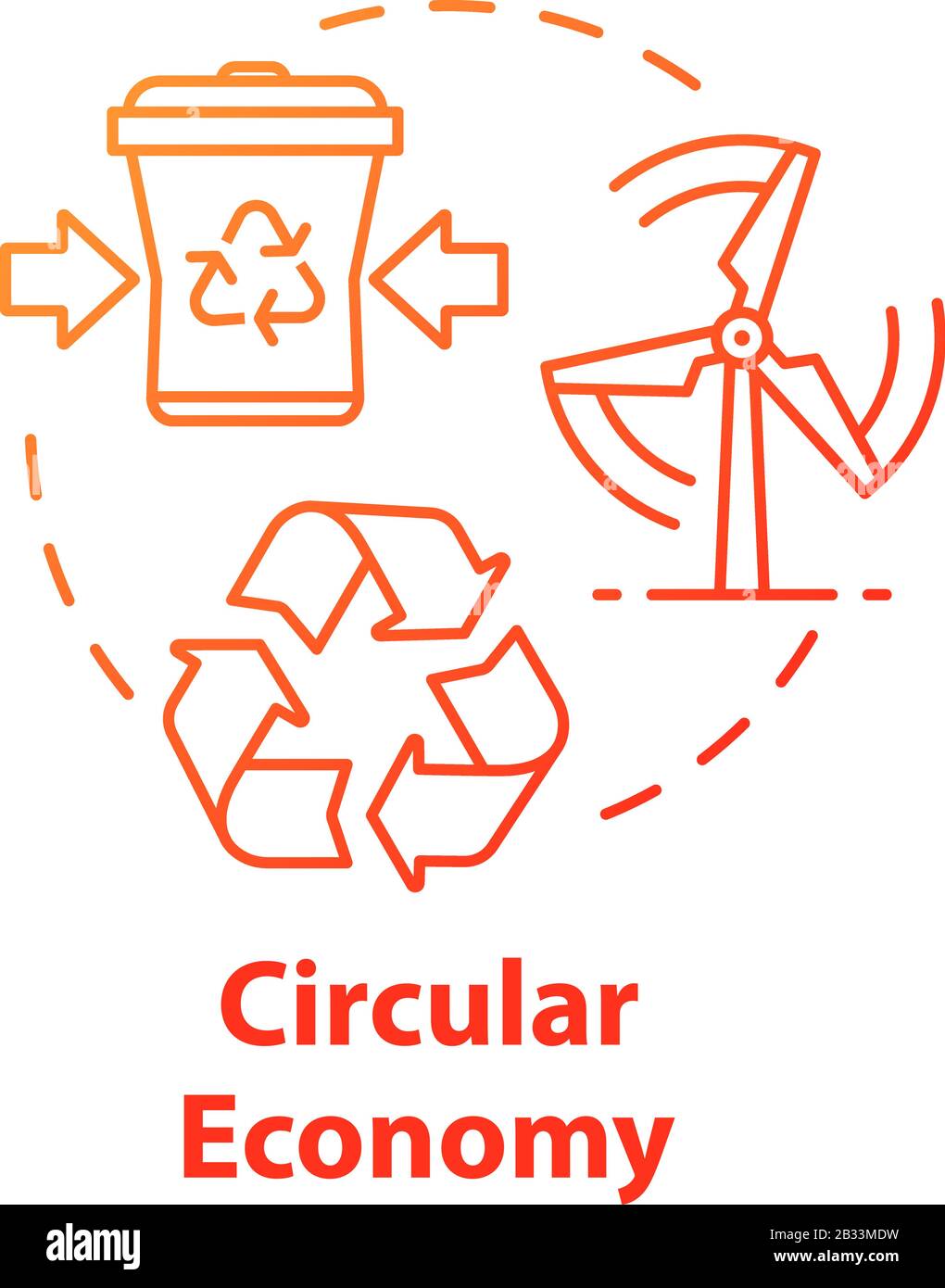 Circular economy concept icon. Infinite industrial loop. Sustainability ...