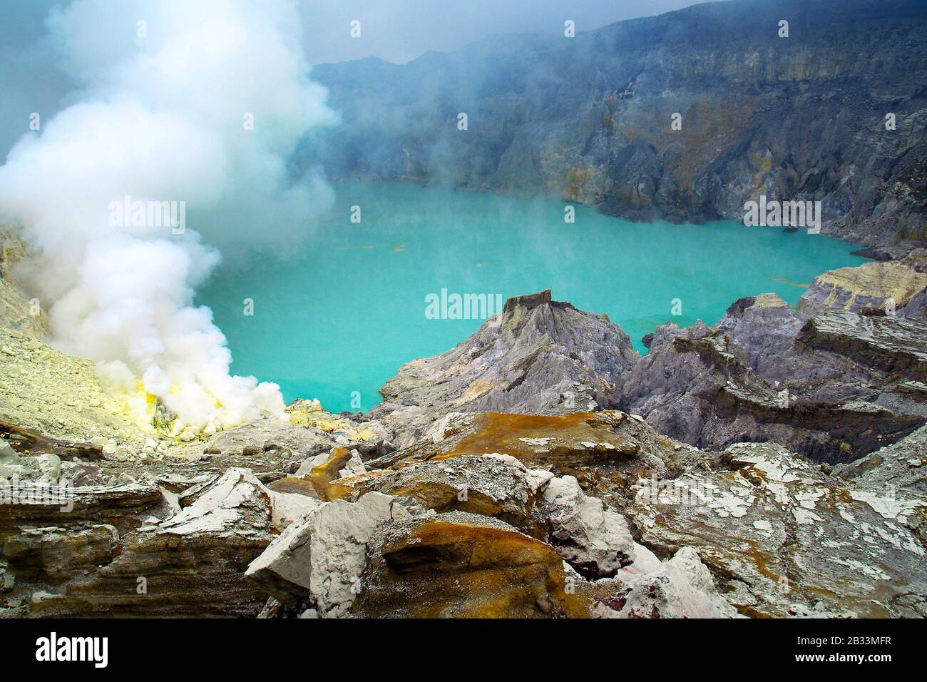 KAWAH IJEN VOLCANO IN JAVA ISLAND-INDONESIA Stock Photo - Alamy