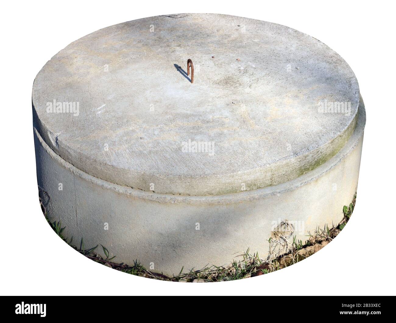 Yellow manhole cover Cut Out Stock Images & Pictures - Alamy