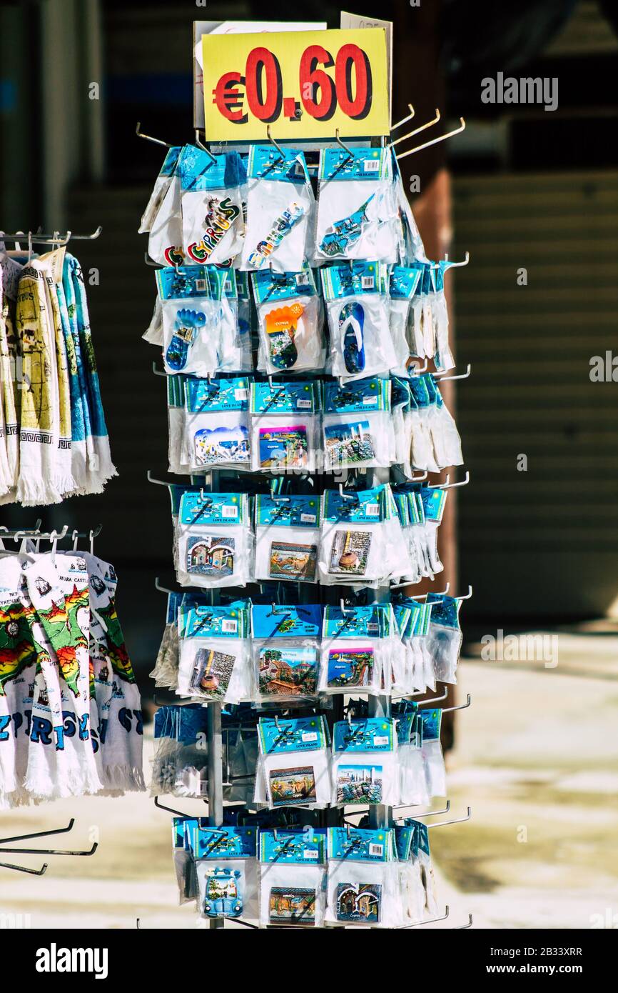 Paphos Cyprus March 03, 2020 View of decorative objects sold in a ...