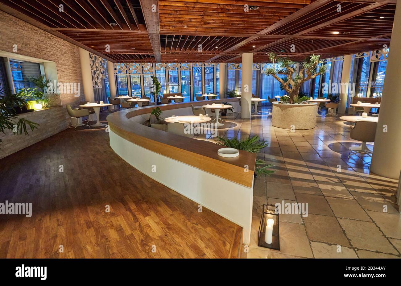 Hamburg, Germany. 03rd Mar, 2020. View into the restaurant "bianc" of ...