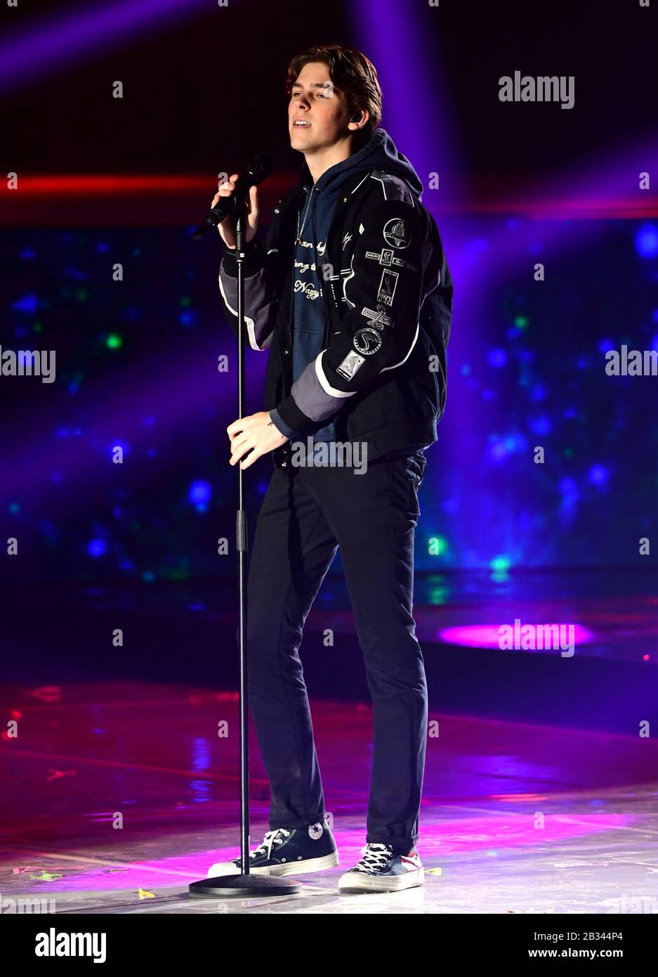 Gunnar Gehl performs on stage at the WE Day UK charity event and ...