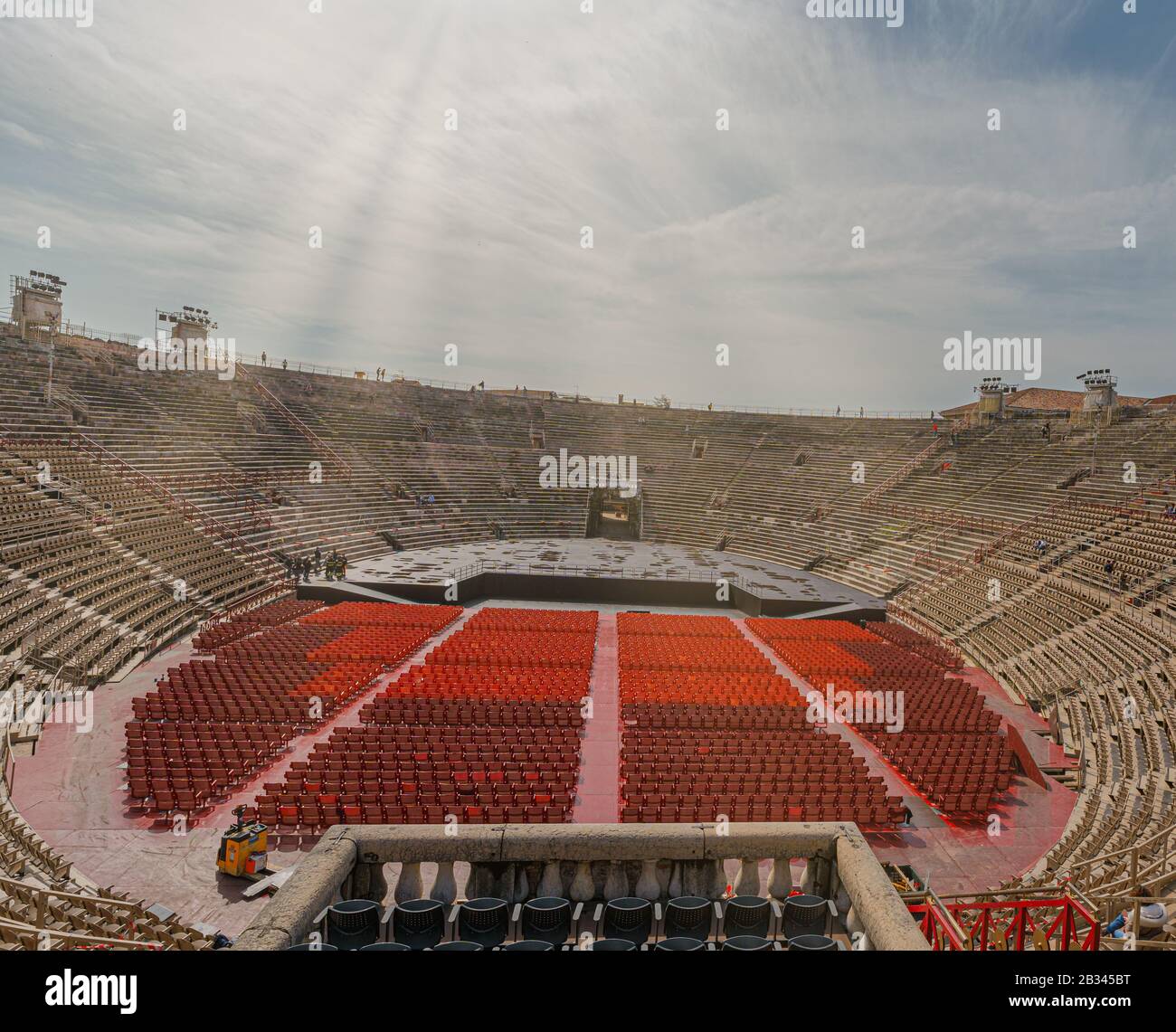 Inside view of Arena di Verona, an ancient Roman amphitheatre in Verona ...