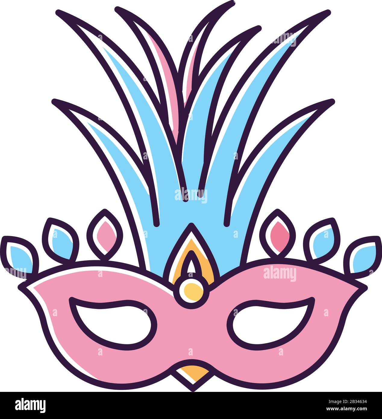 Masquerade Clip Art Pink