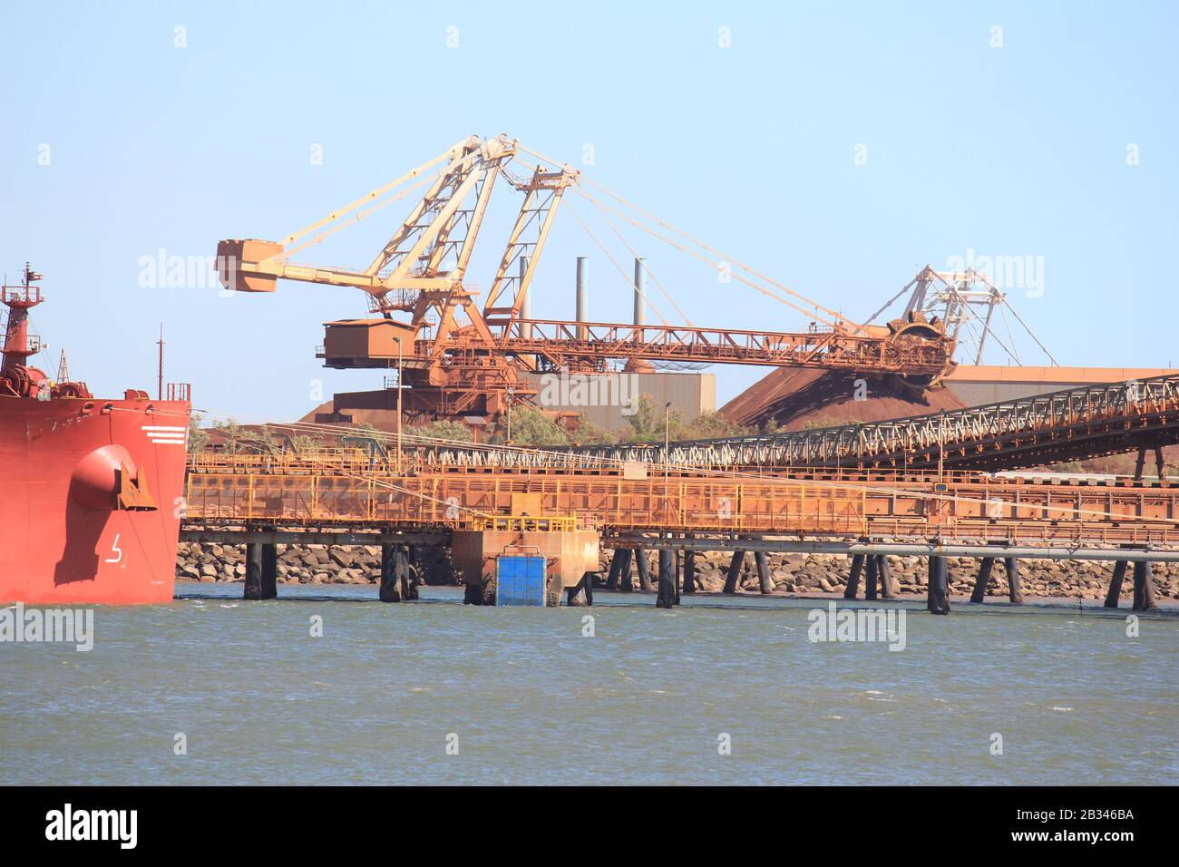 iron ore loading facility at Port Hedland, Western Australia Stock ...