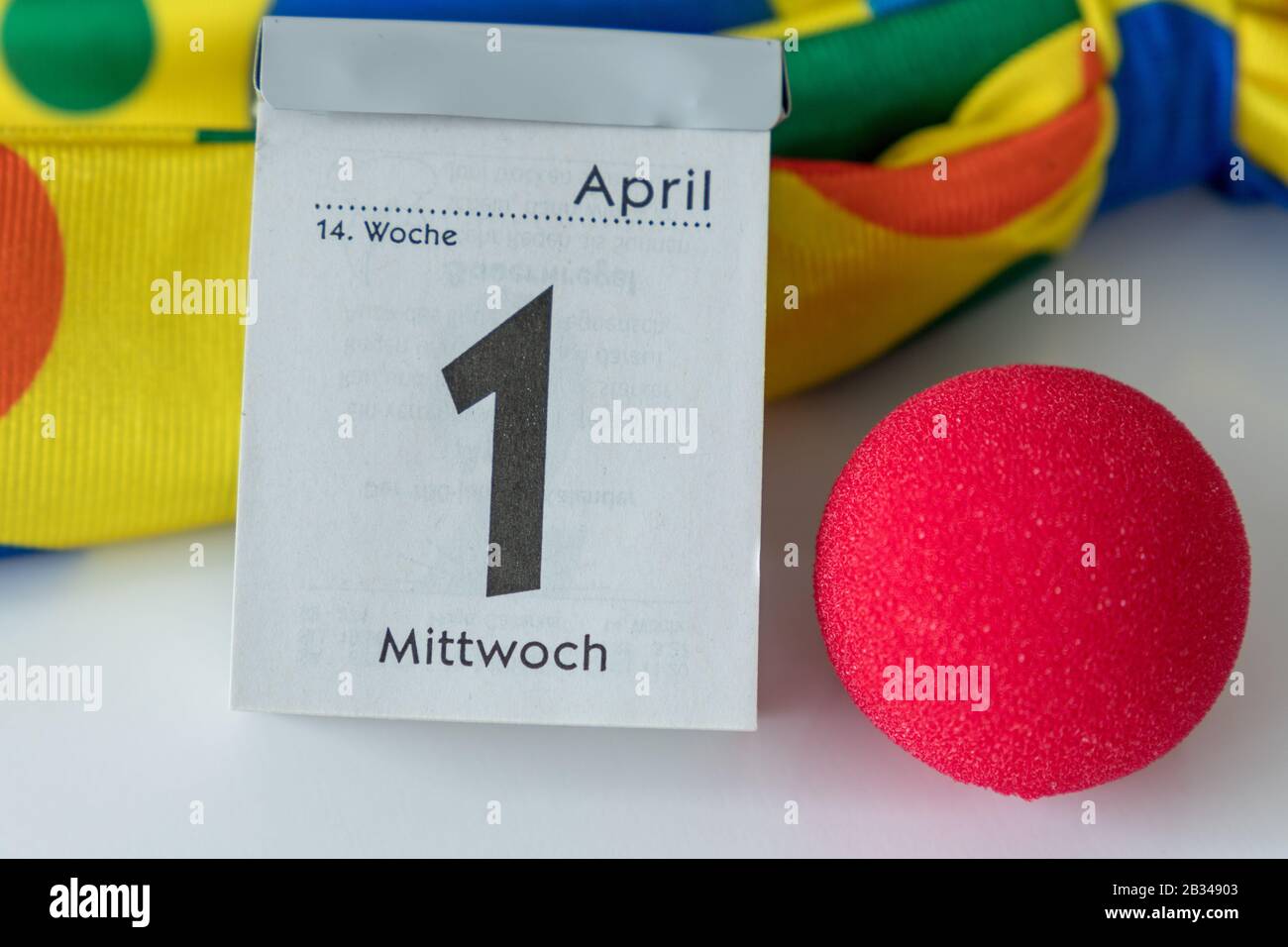 people make April Fool hoax on this day Stock Photo - Alamy