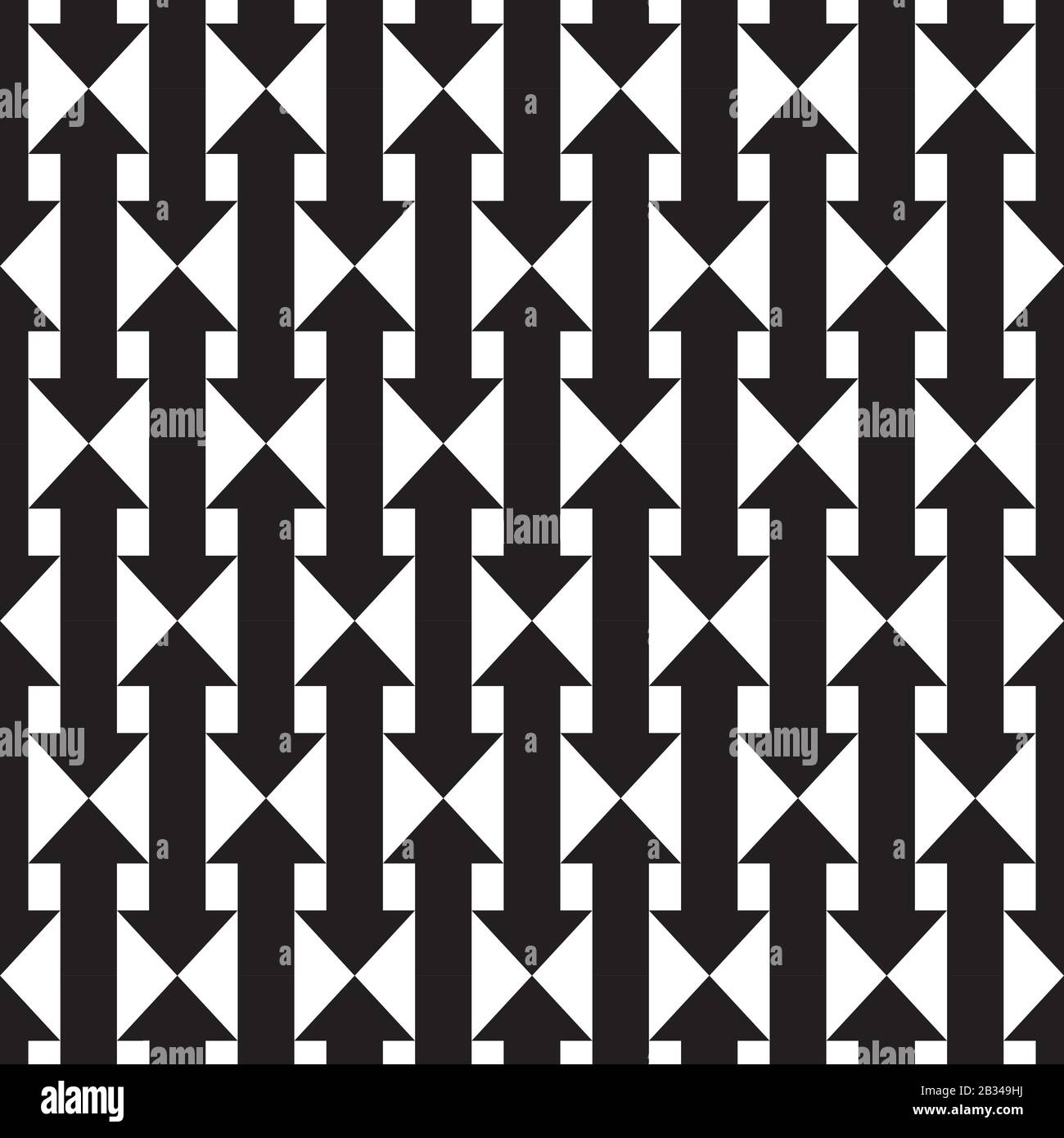 Arrows seamless pattern. Sketch design symbols. Black and white vector illustration. EPS10 Stock ...
