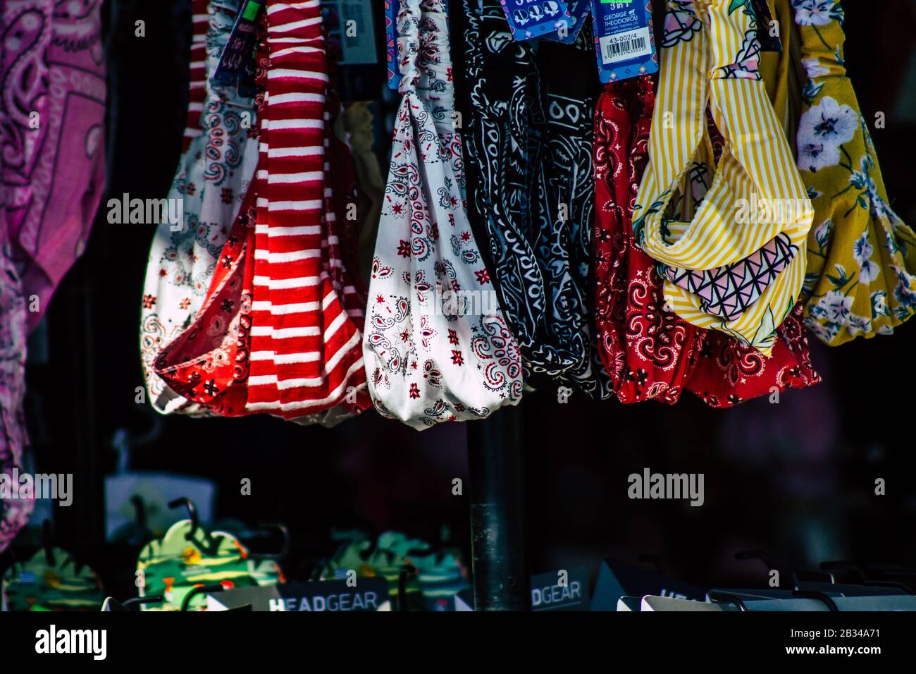 Paphos Cyprus March 03, 2020 View of decorative objects sold in a ...