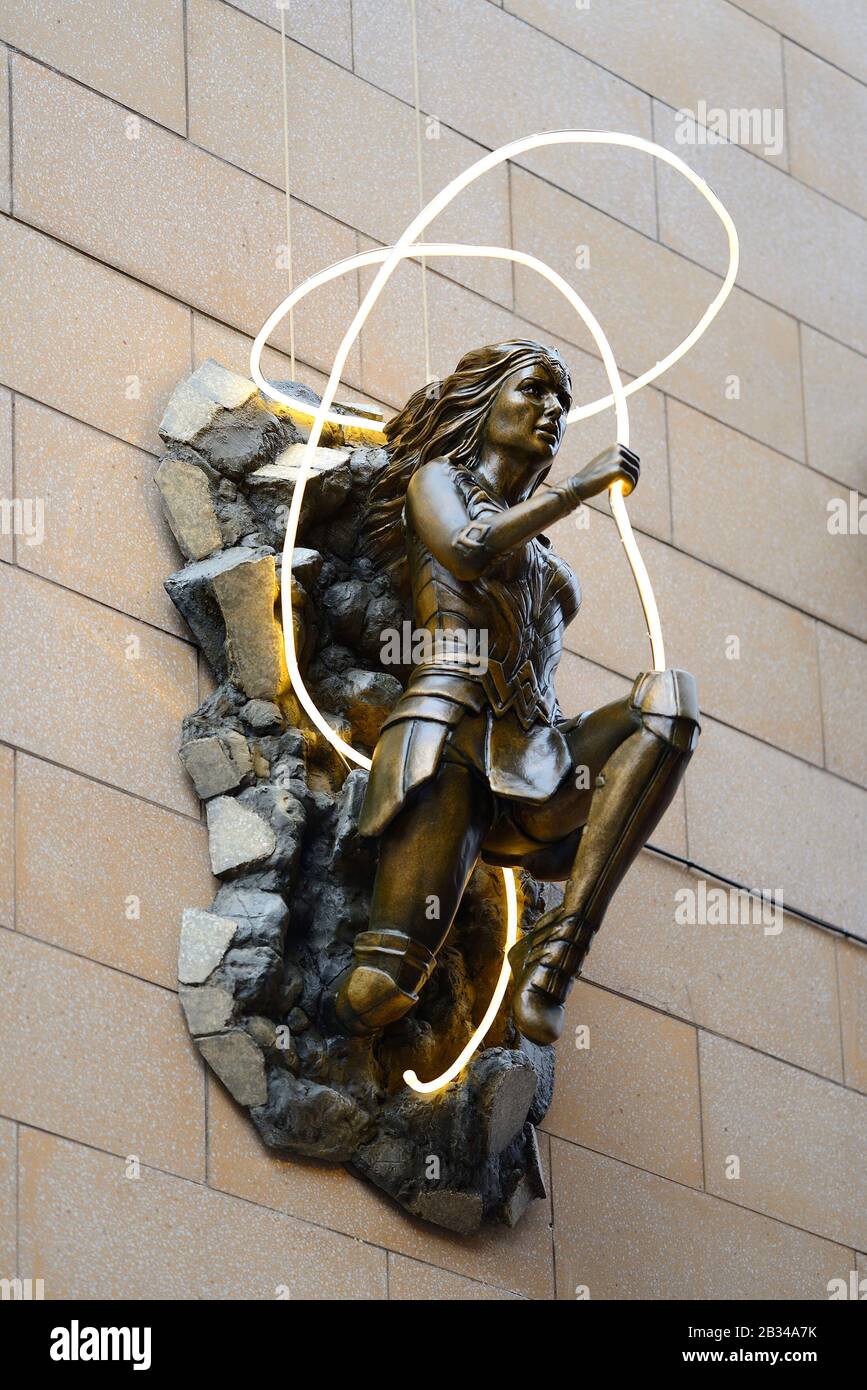 London, England, UK. 'Scenes in the Square' statue trail - Wonder Woman ...