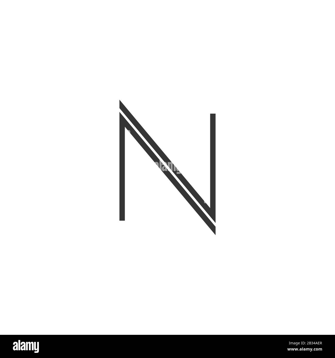 Initial letter nv or vn logo vector design template Stock Vector Image ...