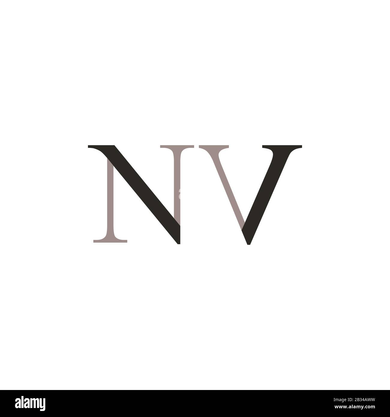 Initial letter nv or vn logo vector design template Stock Vector Image ...