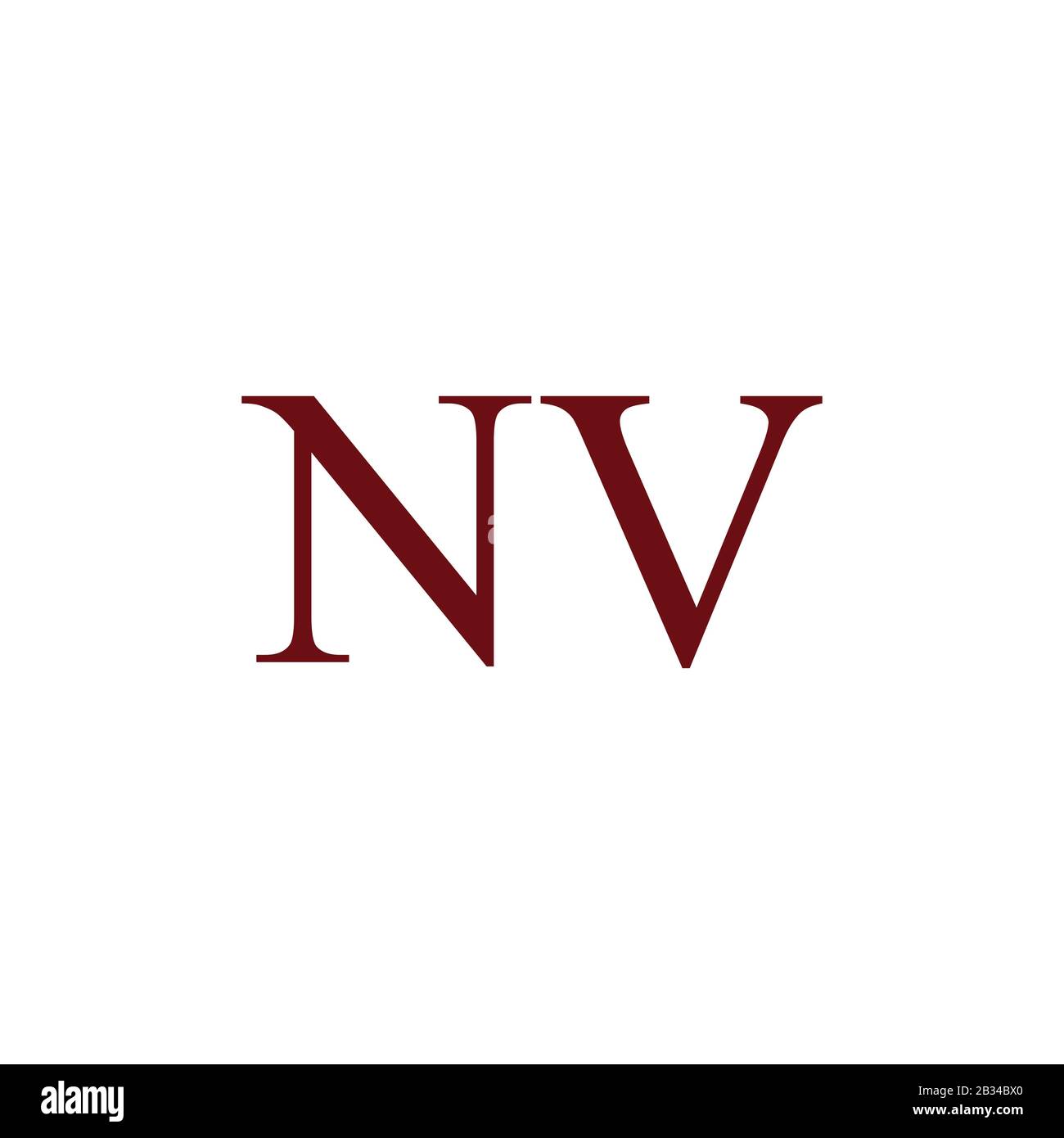 Initial letter nv or vn logo vector design template Stock Vector Image ...