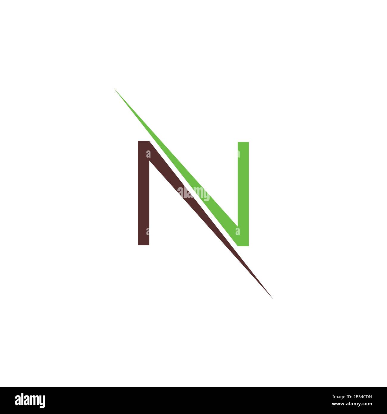Initial letter nv or vn logo vector design template Stock Vector Image ...