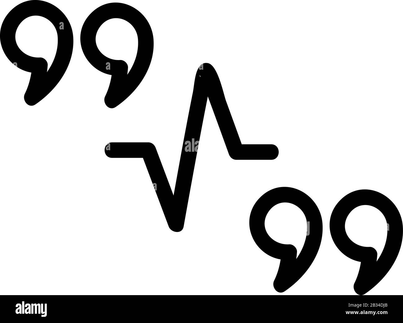 quote, sound icon vector. Isolated contour symbol illustration Stock ...
