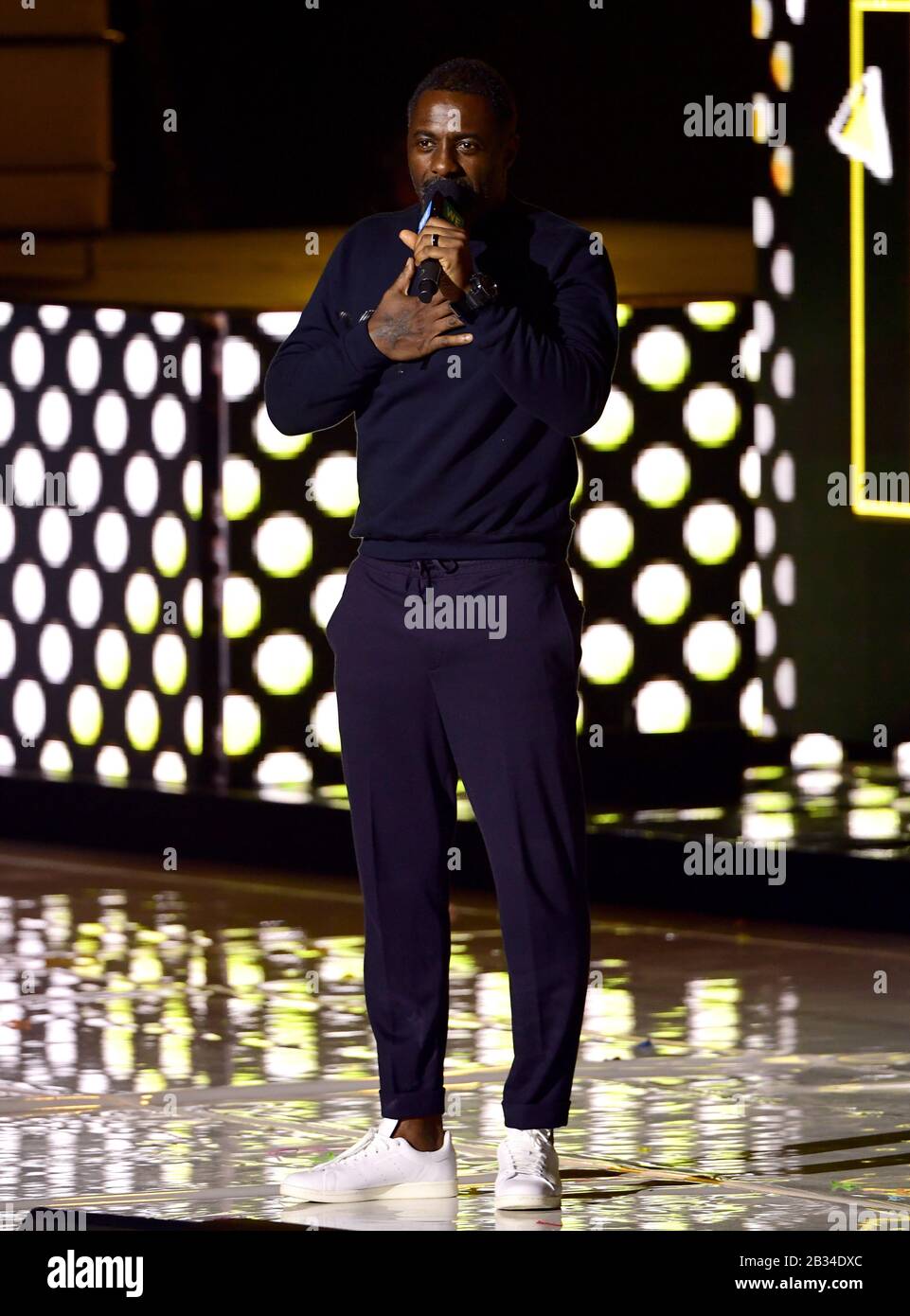 Idris Elba on stage at the WE Day UK charity event and concert held at ...