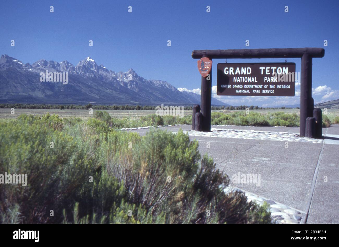 Grand Teton National Park Entrance Stock Photos & Grand Teton National ...