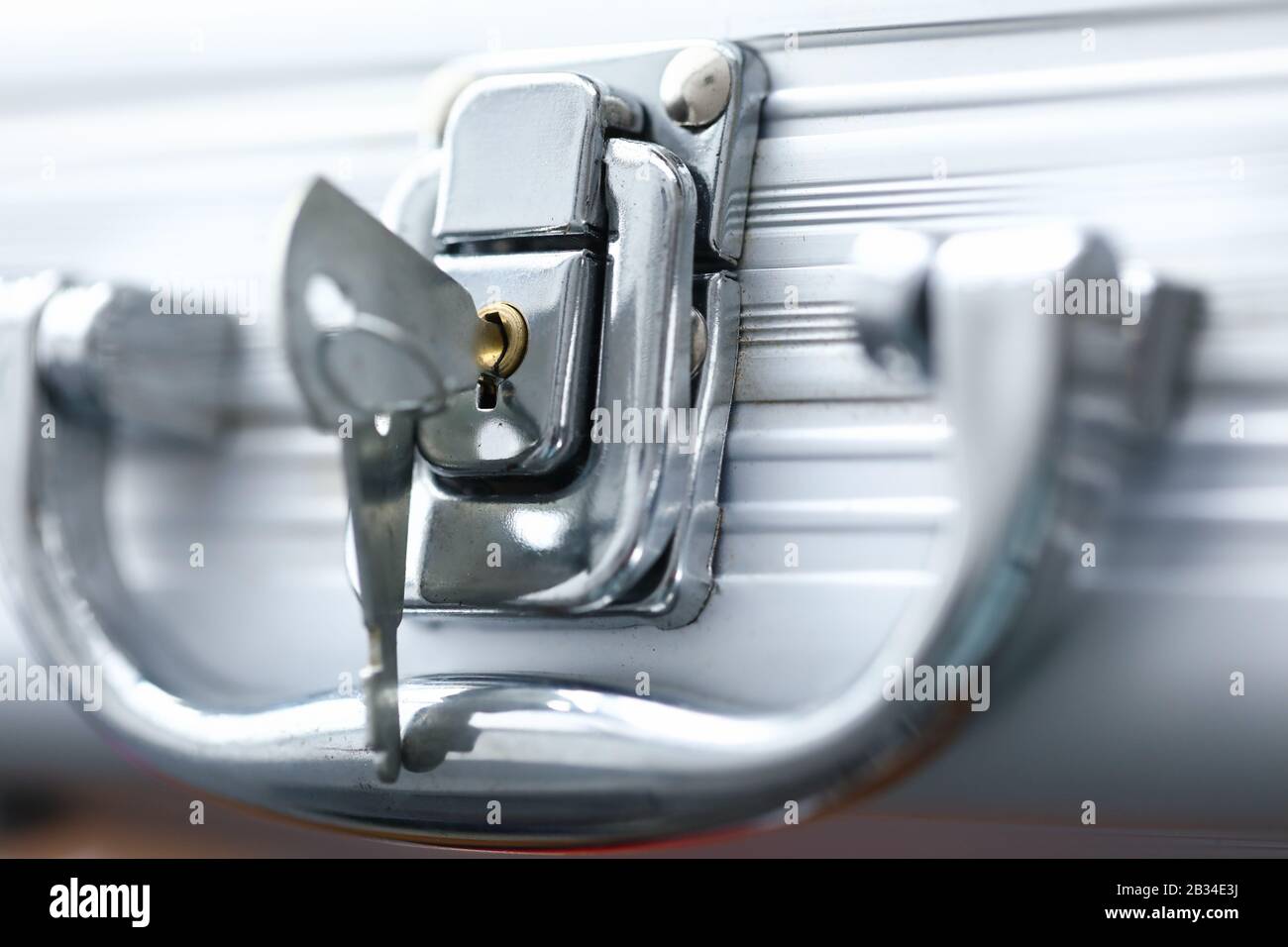 Business secret suitcase with handle Stock Photo - Alamy