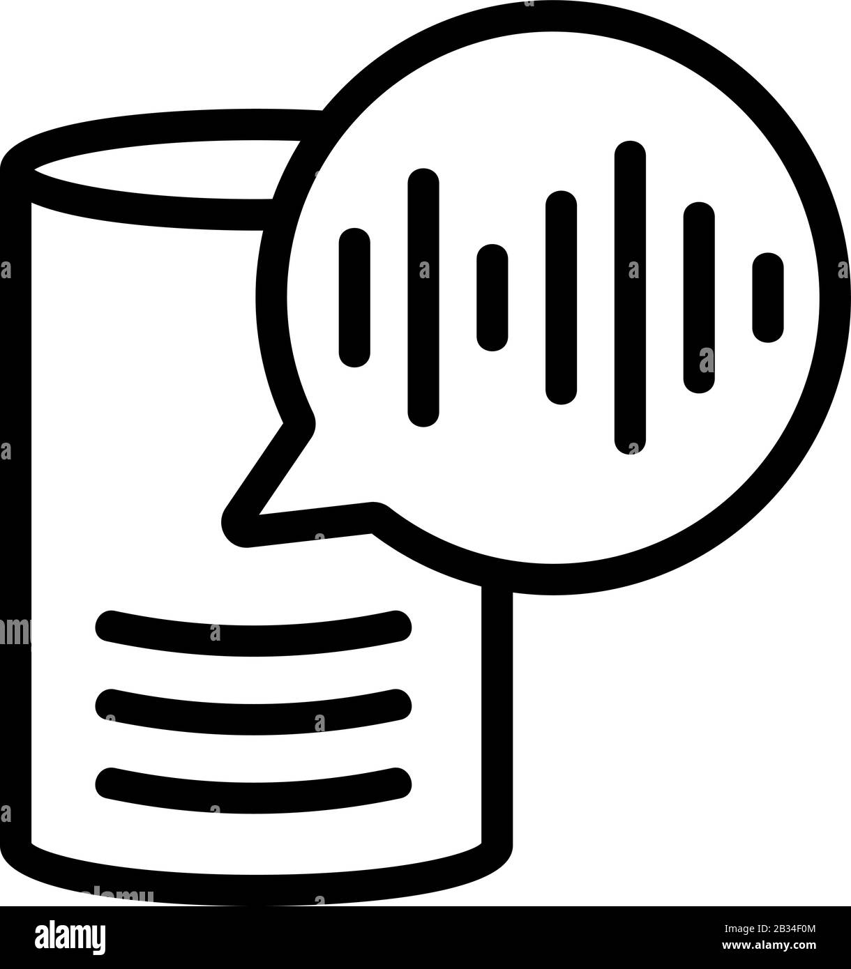 sound, voice control icon vector. Isolated contour symbol illustration ...