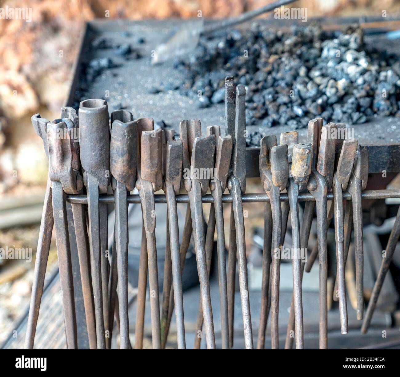 Antique forging tools hi-res stock photography and images - Alamy