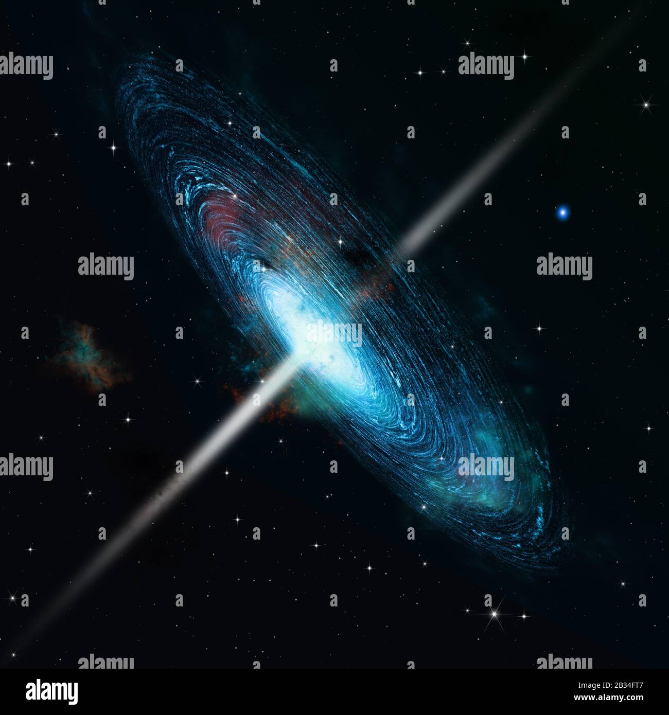 3d illustration. imaginary space galaxy in the universe Stock Photo - Alamy
