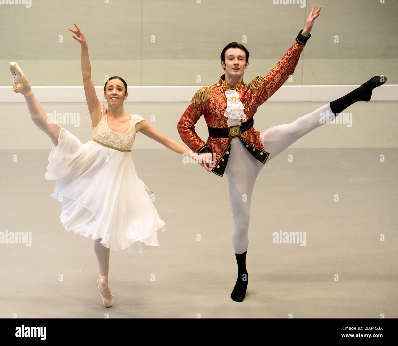 EDITORIAL USE ONLY Dancers Olivia Trevelyan-Richards and Jake Milston ...