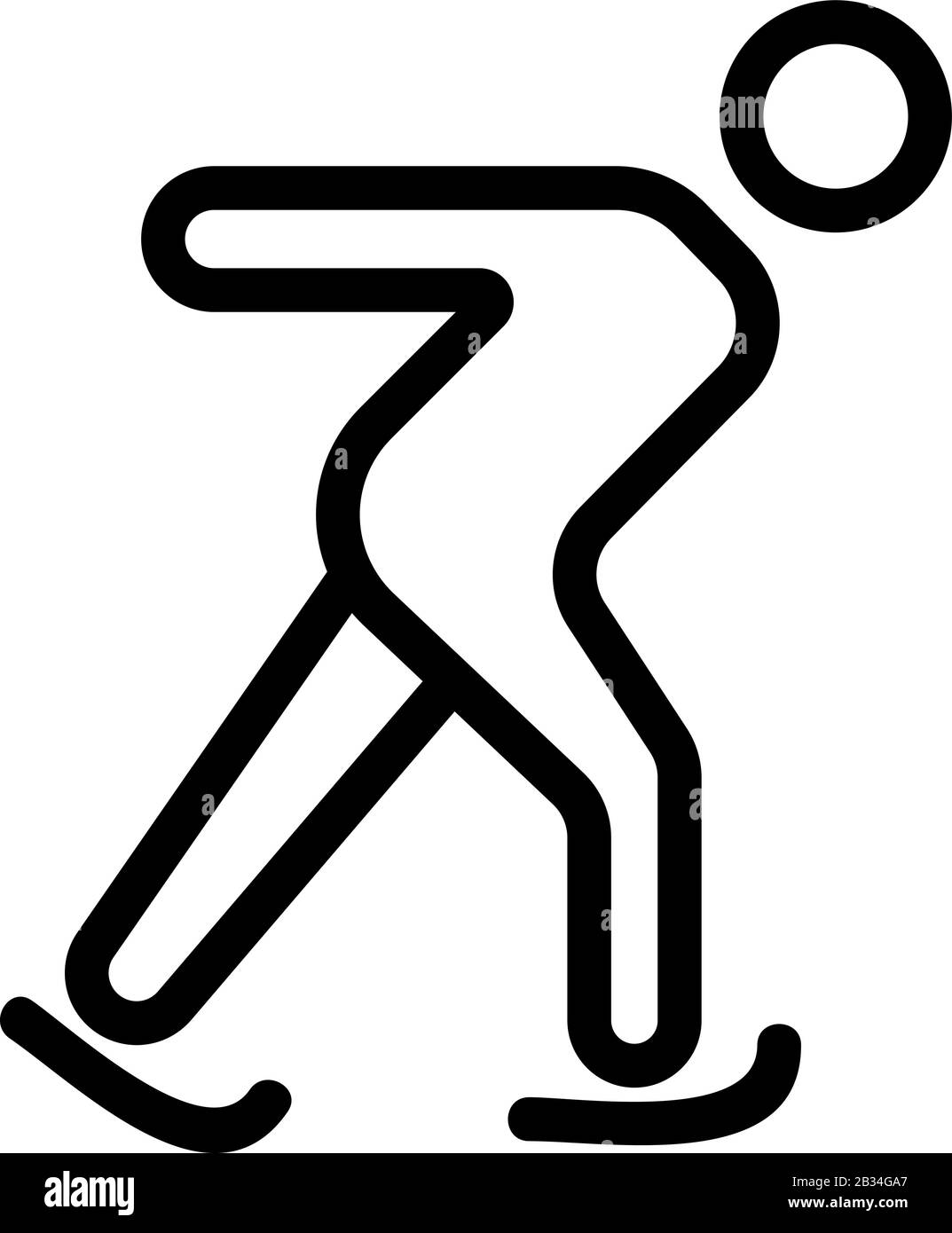 man on skates icon vector. Isolated contour symbol illustration Stock ...