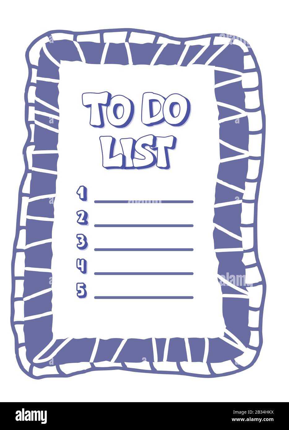 To do list template. Hand drawn reminder blank with copy space for text ...