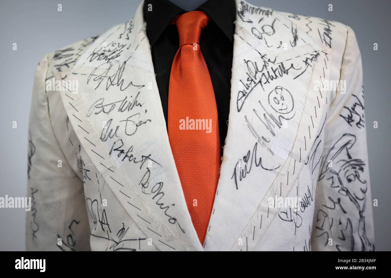 EDITORIAL USE ONLY Costume designer Sandy Powell's 'Signed suit for the ...