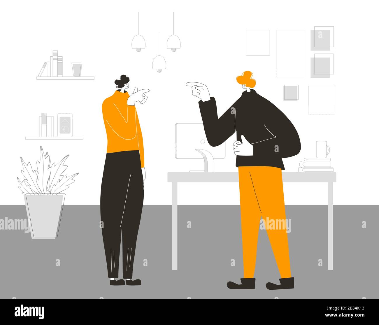 Work collegues Stock Vector Images - Alamy