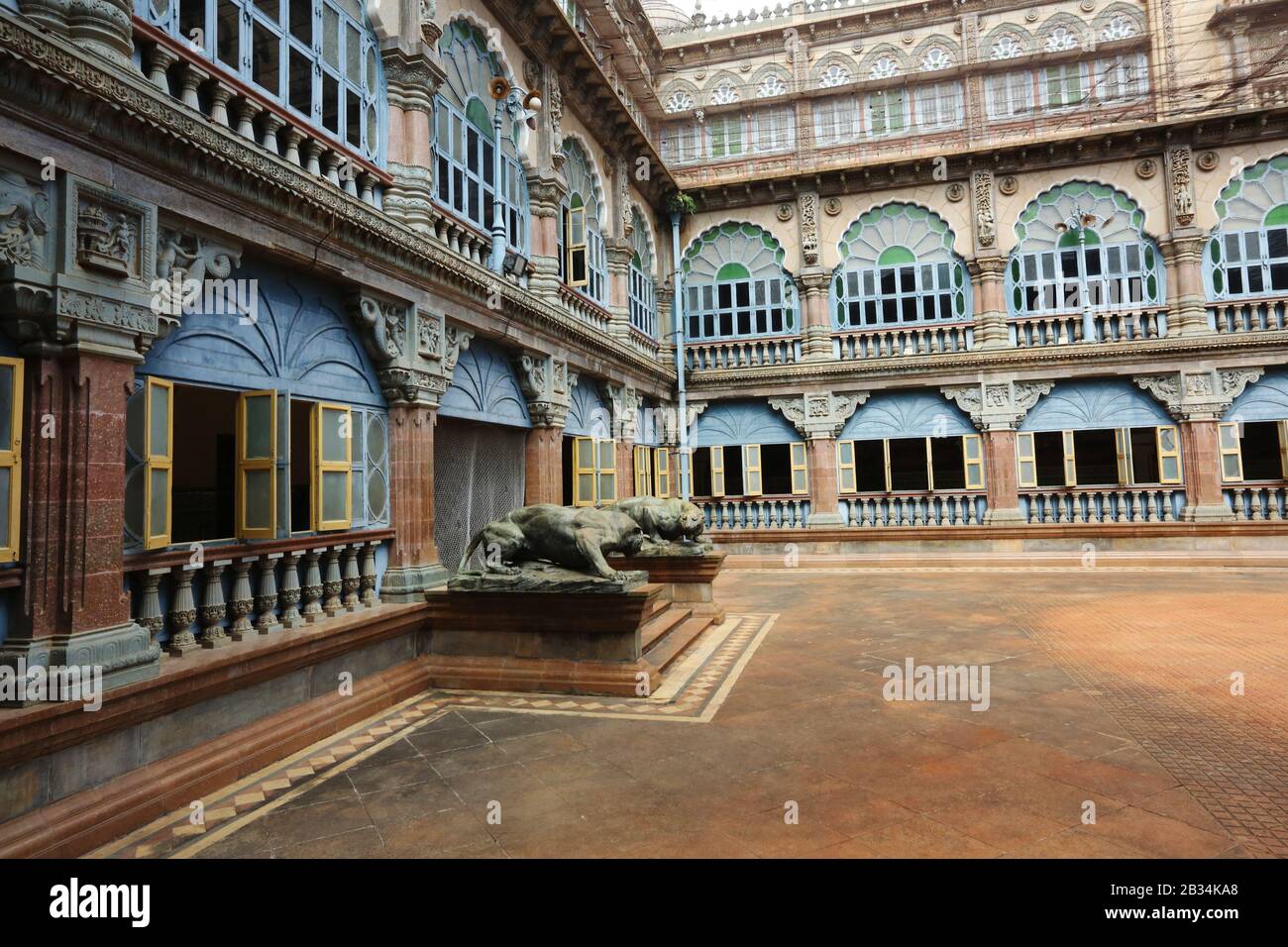 Wrestling Courtyard, Interior of Ambavilas Palace. Palace of Mysore ...