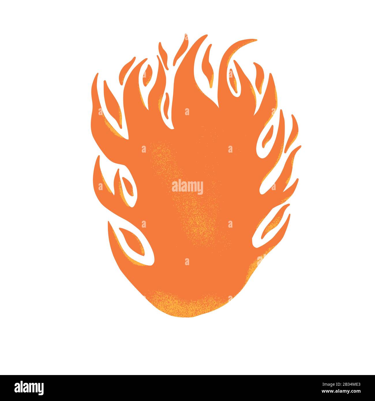 Fire symbol. Wildfire sign isolated on white background. Vector color ...