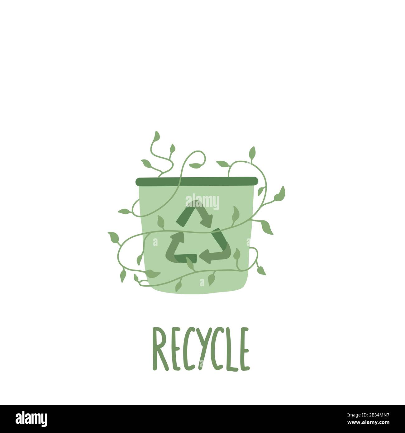 Recycle symbol. Recycling of clothes sign isolated on white background ...