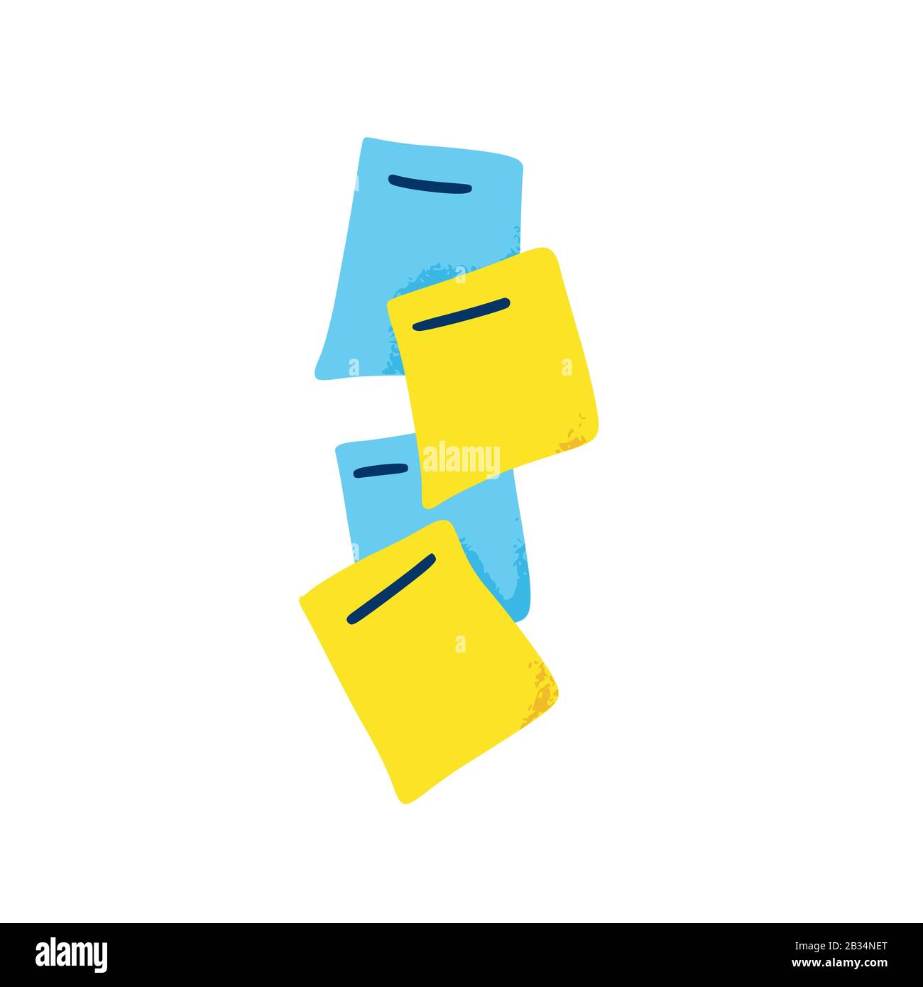 Set of paper stickers isolated on white backgrouns. Flat vector ...