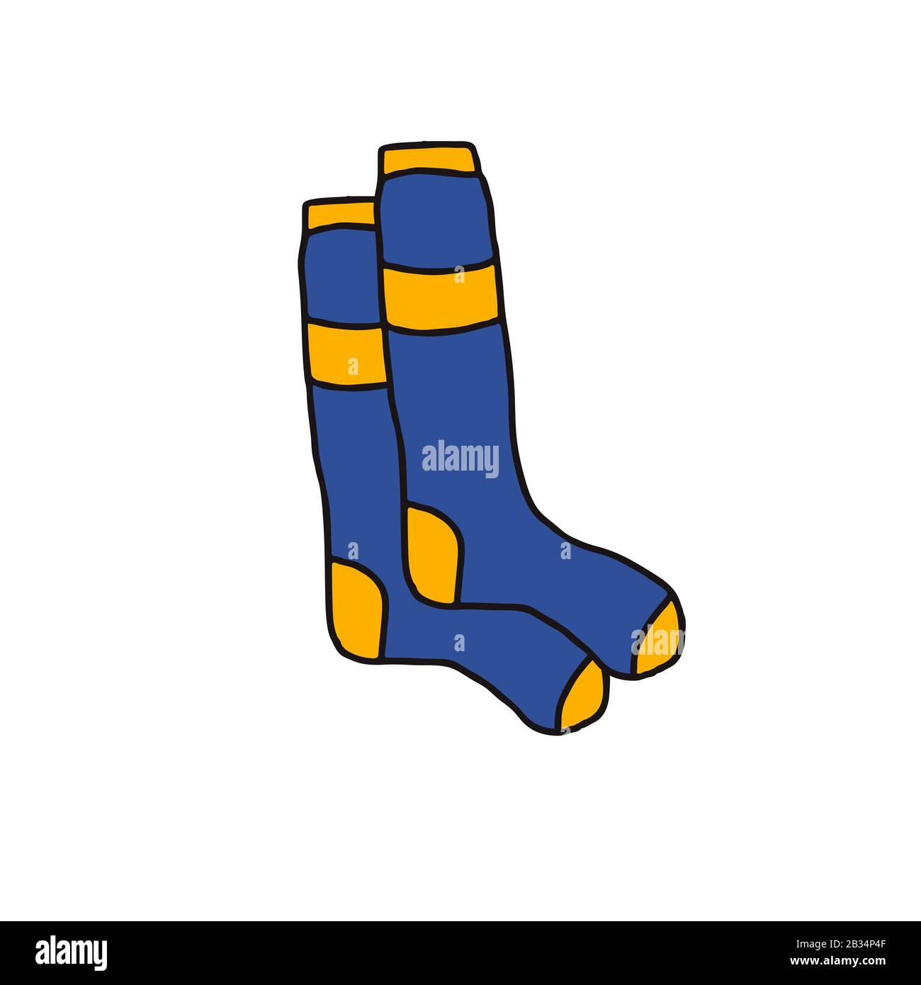 Warm socks pair isolated on white background. Casual footwears. Fashion ...