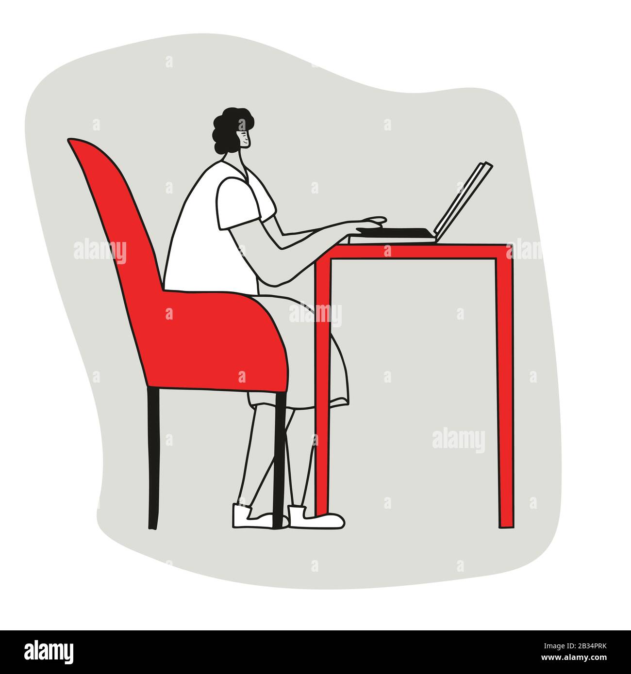 Middle aged woman digital Stock Vector Images - Alamy