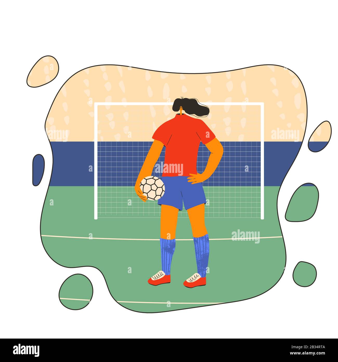 Feminine woman football Stock Vector Images - Alamy