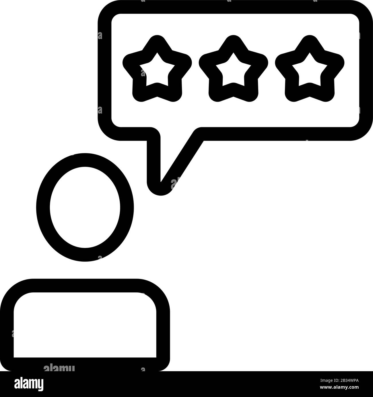 rating, human icon vector. Isolated contour symbol illustration Stock ...