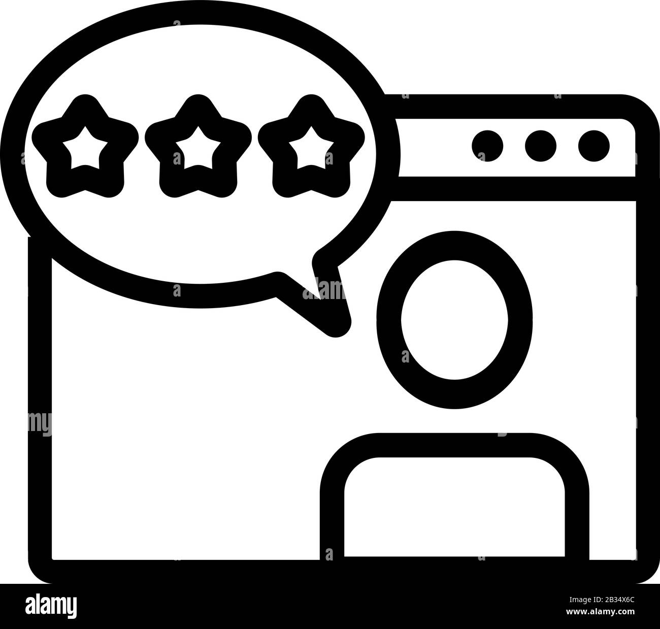 man, stars, rating icon vector. Isolated contour symbol illustration ...