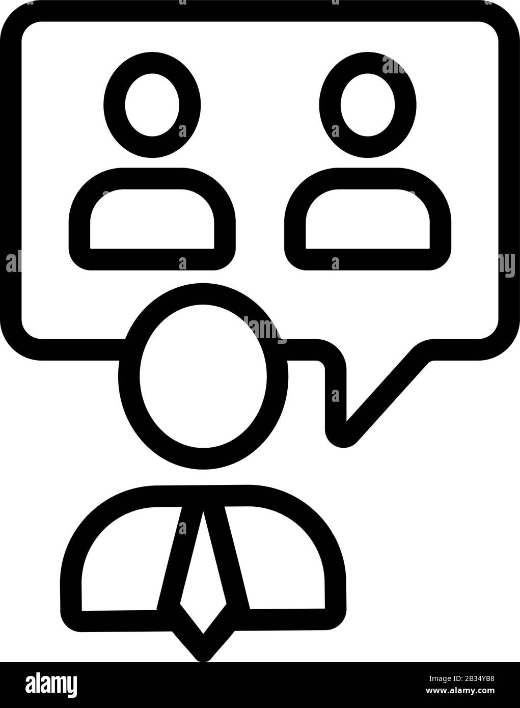 referral, business icon vector. Isolated contour symbol illustration ...