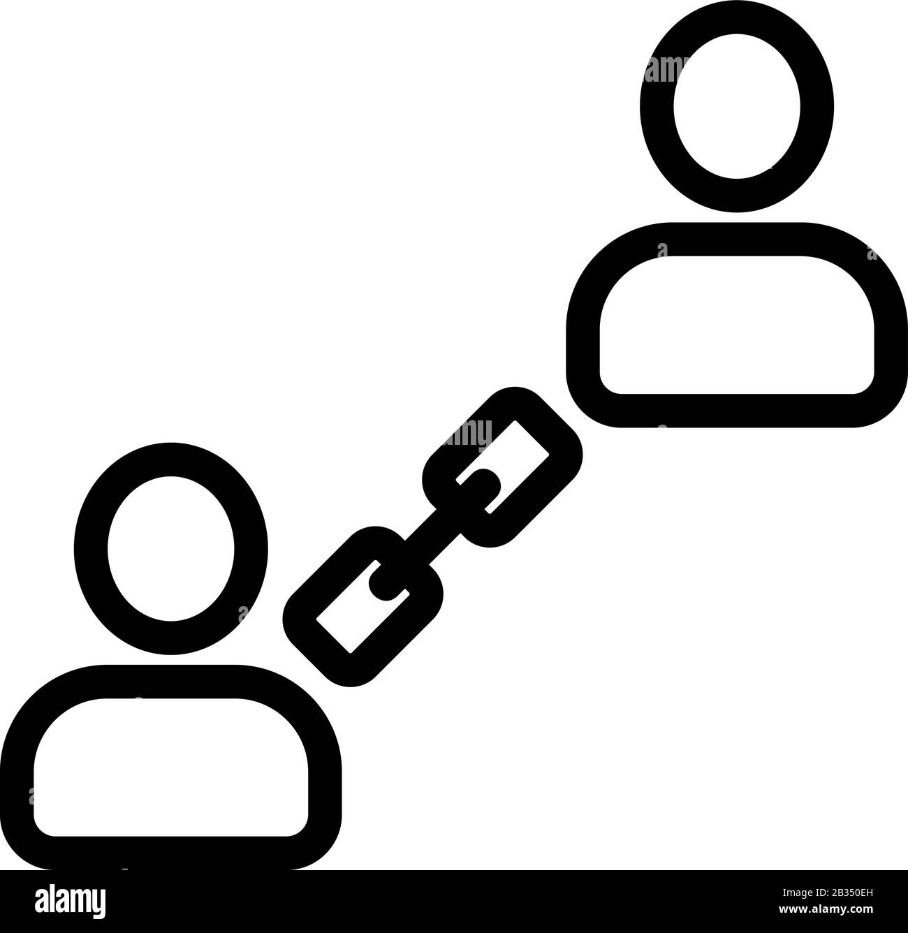 two referrals icon vector. Isolated contour symbol illustration Stock ...